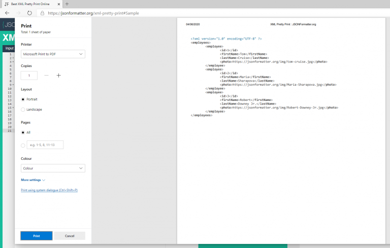 How to Print XML? Simple 2 Step Process